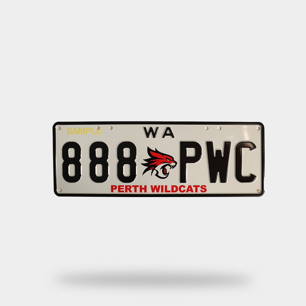 Perth Wildcats Number Plates – Cats Gear Team Store